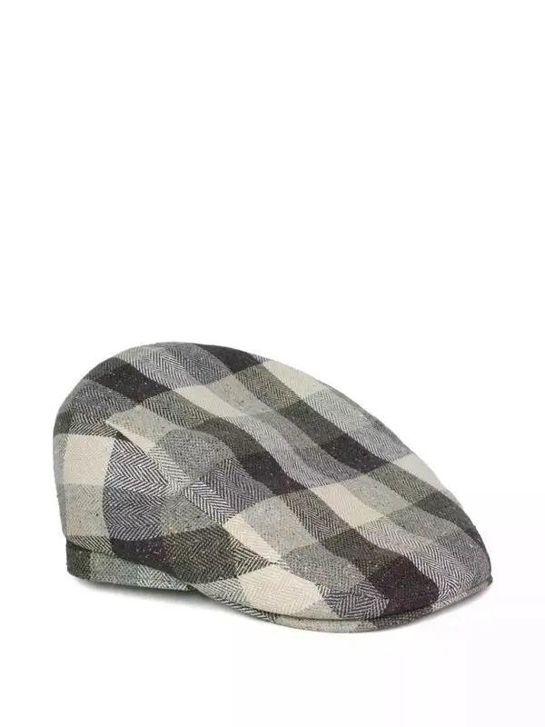 LOCK & CO. HATTERS Grosvenor Check Flat Cap - Neutrals