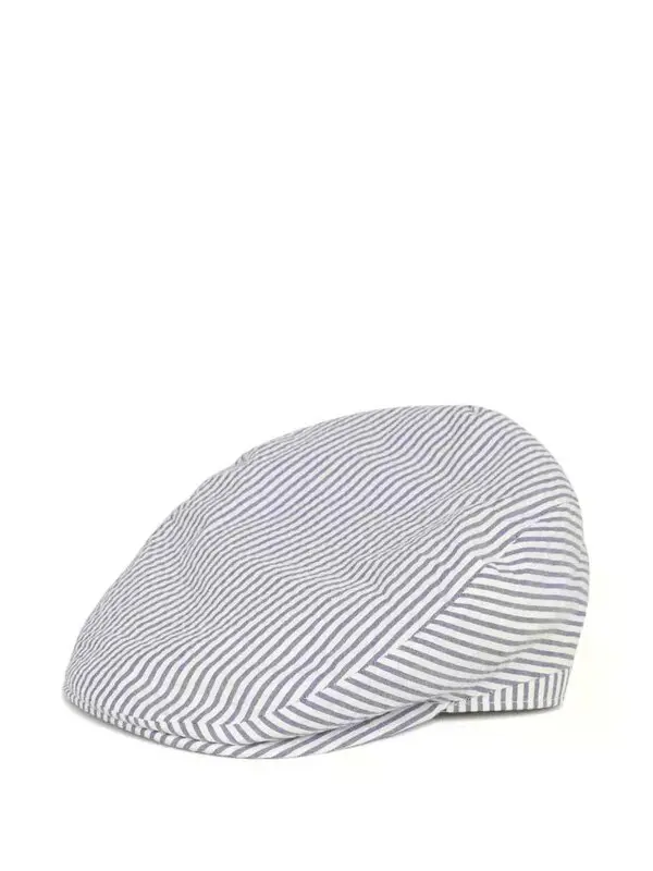 LOCK & CO. HATTERS Grosvenor Seersucker Flat Cap