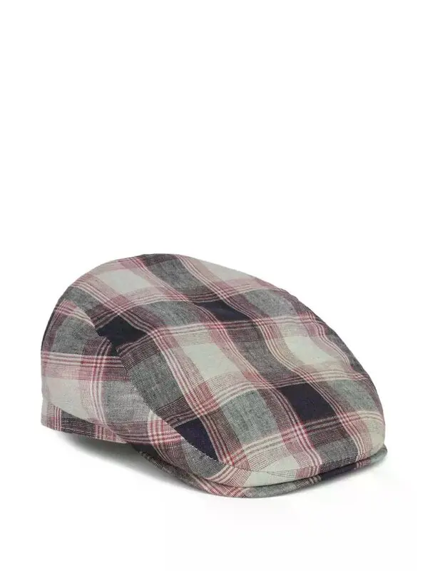 LOCK & CO. HATTERS Grosvenor Checked Beret - Neutrals