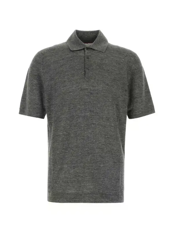Brunello Cucinelli Buttoned Short-sleeve Polo Shirt - Grey