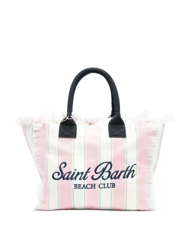 MC2 SAINT BARTH Striped Tote Bag - Pink