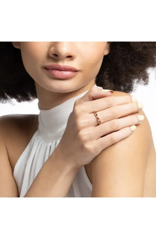 MARK HENRY Bubbly And Diamond Band Ring In 18k Gold - Ruby