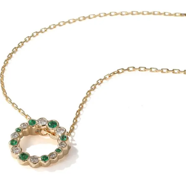 MARK HENRY Bubbly Diamond And Pendant Necklace - Emerald