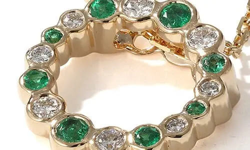 MARK HENRY Bubbly Diamond And Pendant Necklace - Emerald