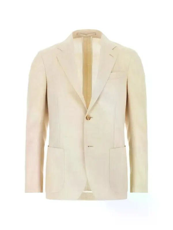 LARDINI Single-breasted Patch-pocket Blazer - Neutrals