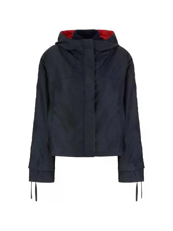 Iceberg Drawstring-cuff Hooded Jacket - Blue