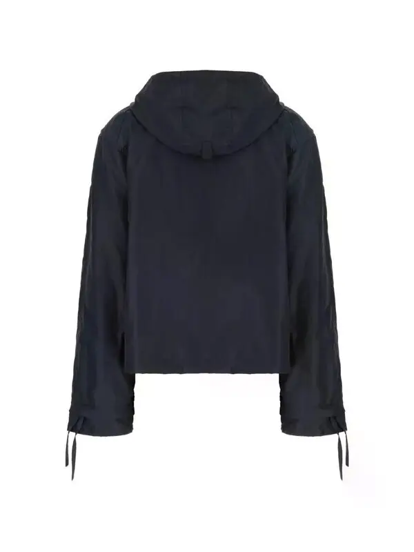 Iceberg Drawstring-cuff Hooded Jacket - Blue