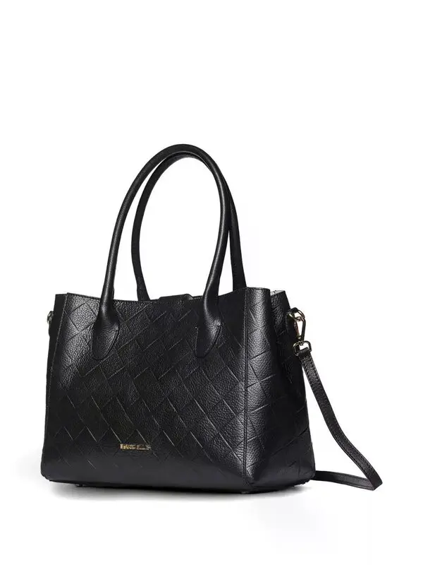 MARC ELLIS Alene Quilted Leather Tote - Black