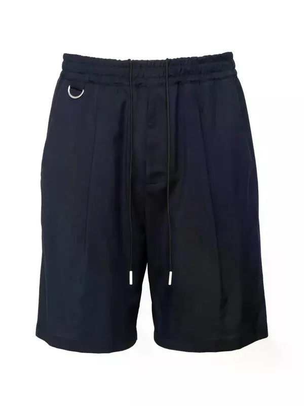 LOW BRAND Drawstring D-ring Shorts - Blue