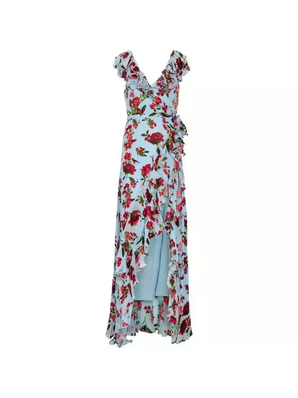 Alice + Olivia Kristen Floral-print Maxi Dress - Blue