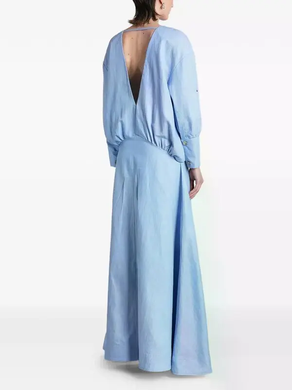 BATAKOVIC V-neck Cotton Maxi Dress
