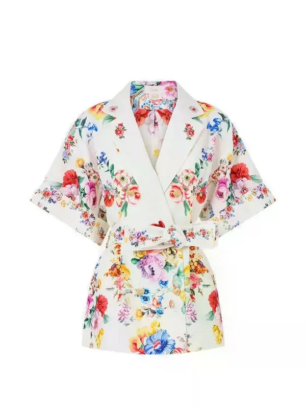 Camilla I Left My Heart In Granada Double-breasted Jacket - White