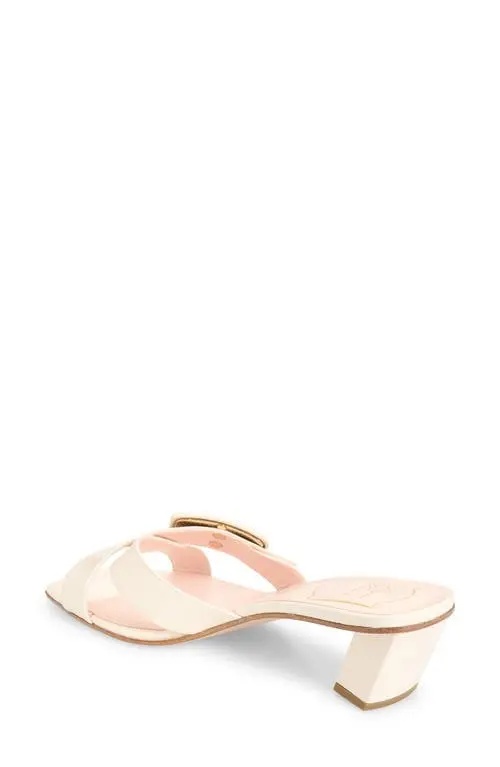 ROGER VIVIER Belle Vivier Crisscross Strap Block Heel Sandal - Cire