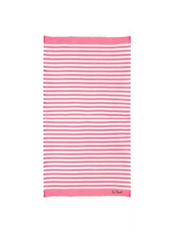 MC2 SAINT BARTH Fouta Striped Beach Towel - Pink