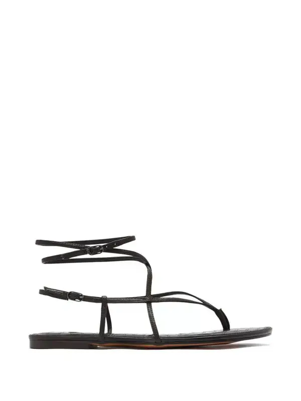 Sam Edelman Croc-effect Strappy Sandals - Brown