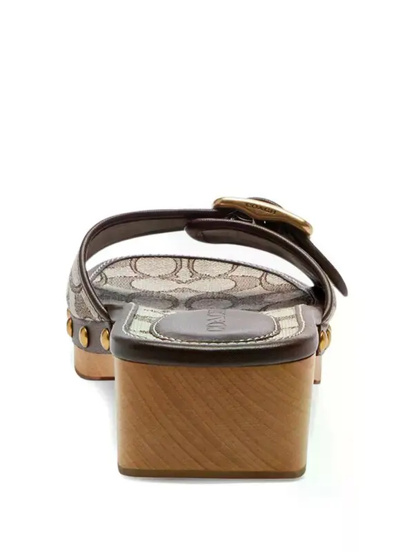 COACH Margot Monogram Buckled Sandals