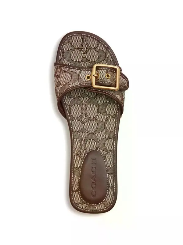 COACH Margot Monogram Buckled Sandals