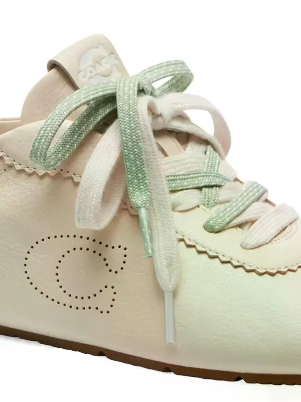 COACH Perforated-logo Scalloped-edge Sneakers