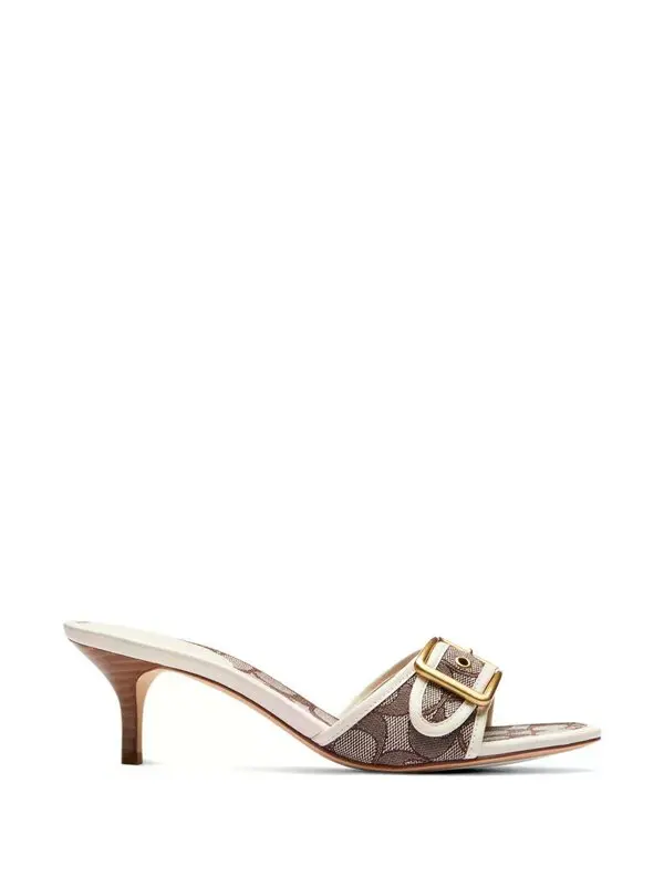 COACH Margot Monogram Buckle-fastening Sandals - Brown