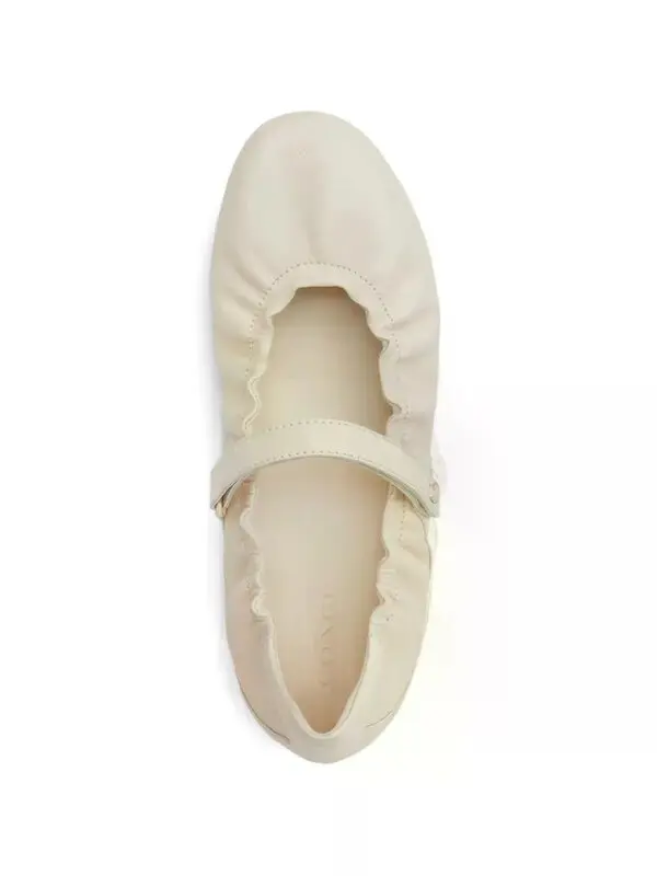 COACH Mary Jane Leather Ballet Flats - Neutrals