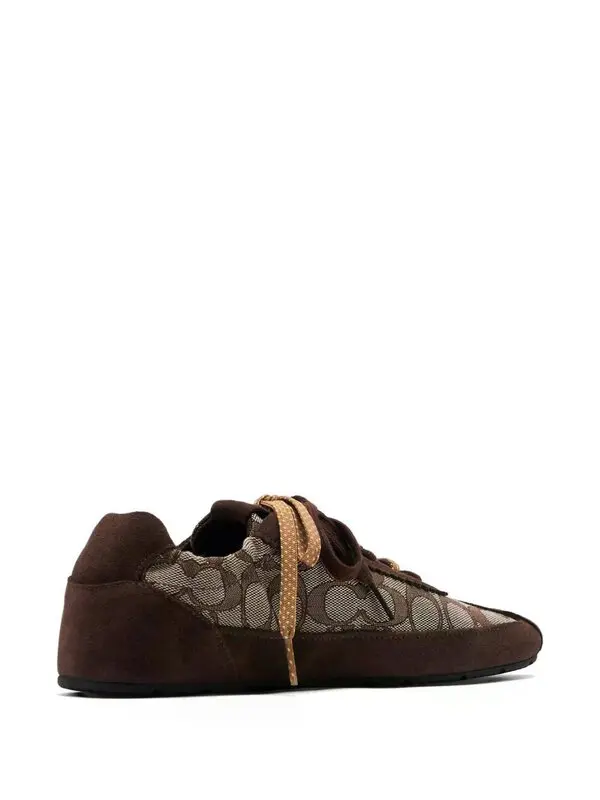 COACH Signature Monogram Suede Sneakers - Brown