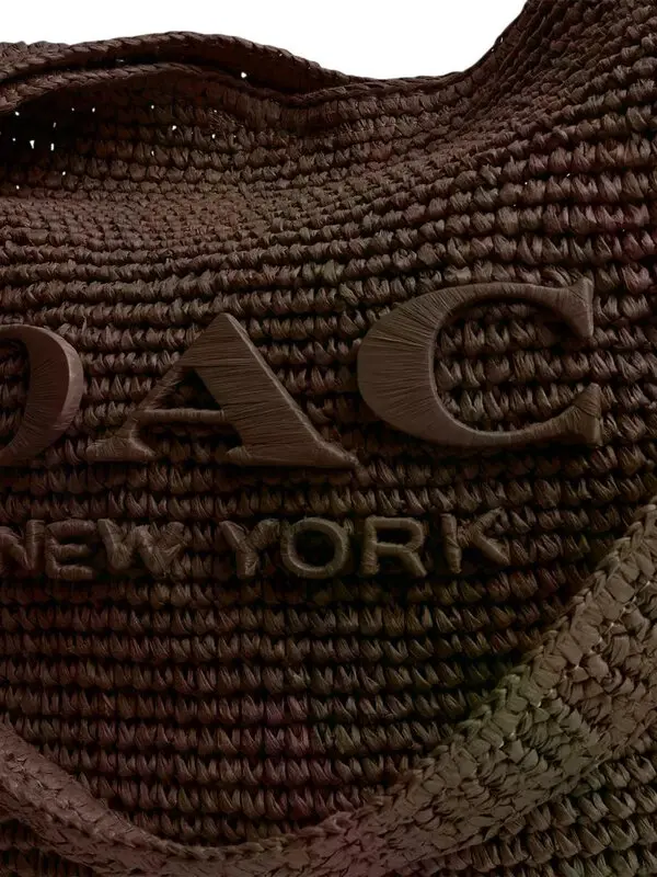 COACH Brooklyn Logo Woven Tote Bag - Brown
