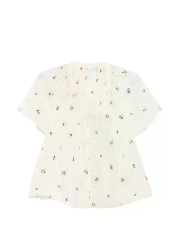 FORTE_FORTE Petites Fleurs Gathered Blouse