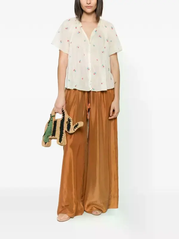 FORTE_FORTE Petites Fleurs Gathered Blouse
