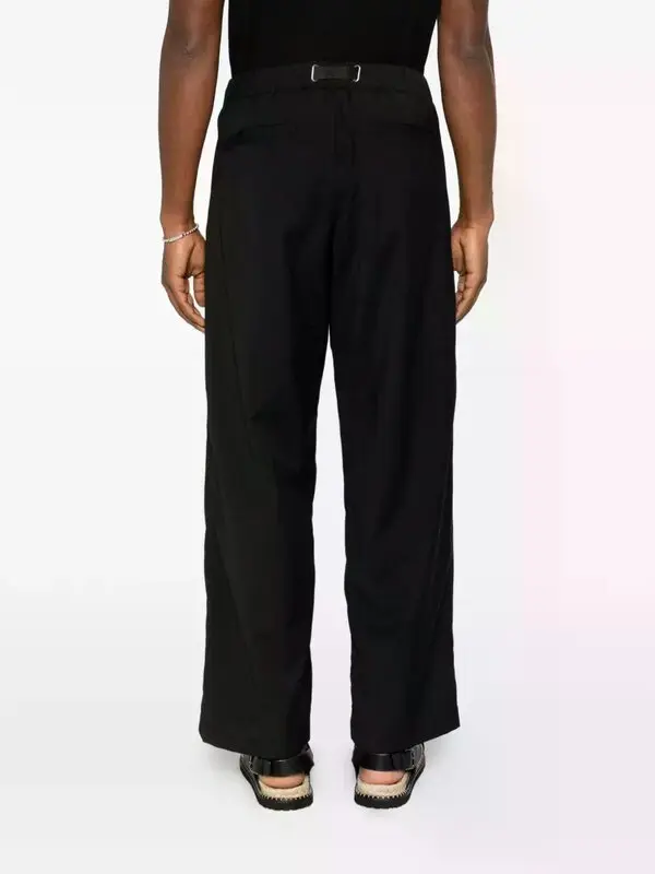 WHITE SAND Belted Pleated Trousers