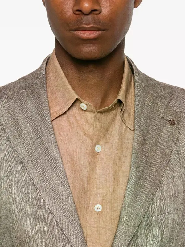 Tagliatore Long-sleeves Suit - Brown
