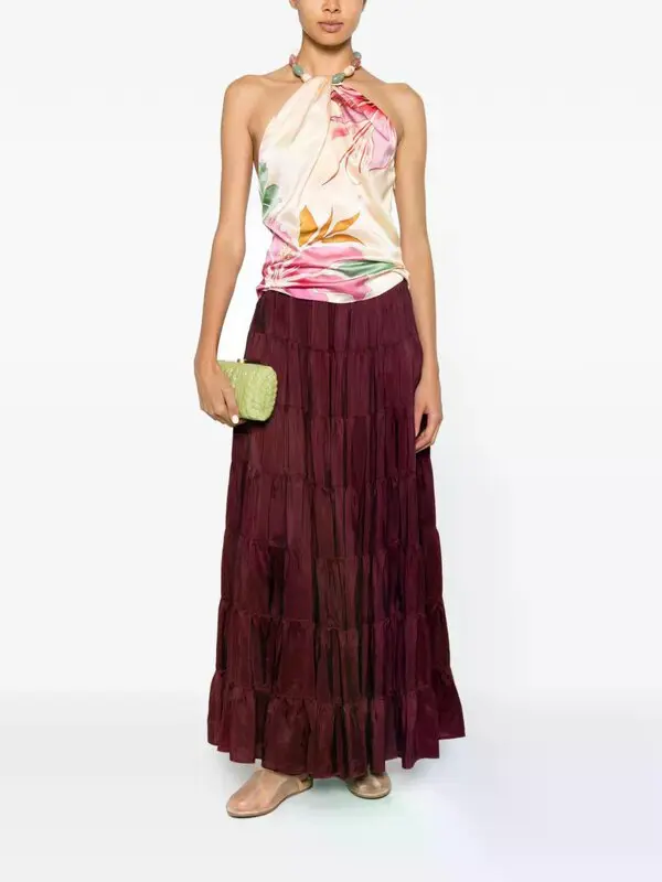 FORTE_FORTE Maxi Tie Skirt - Red