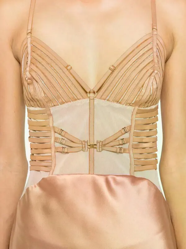 Elisabetta Franchi Corset-style Strappy Maxi Dress
