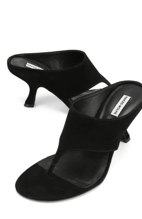 NAKED WOLFE Mercer Suede Mules - Black