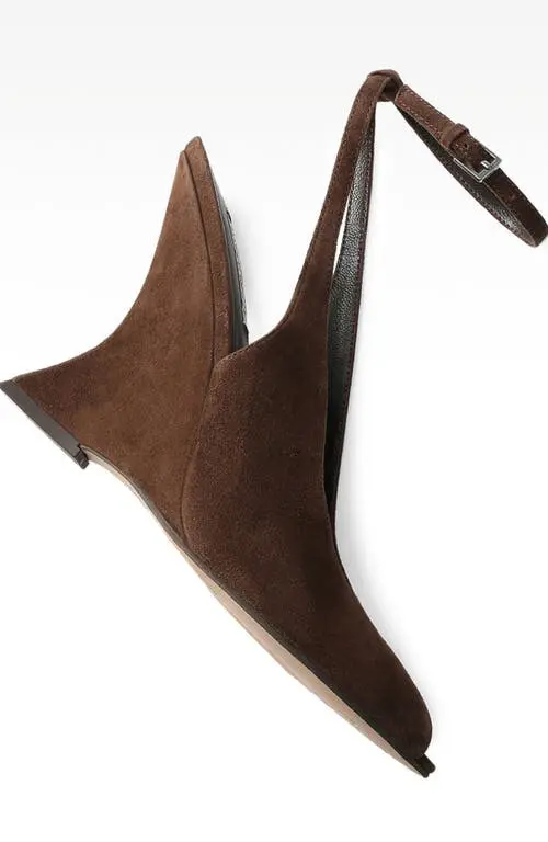 NAKED WOLFE Ronnie Wedge Slingbacks - Brown