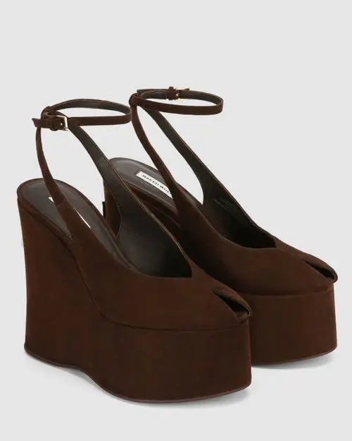 NAKED WOLFE Tansy Wedge - Brown