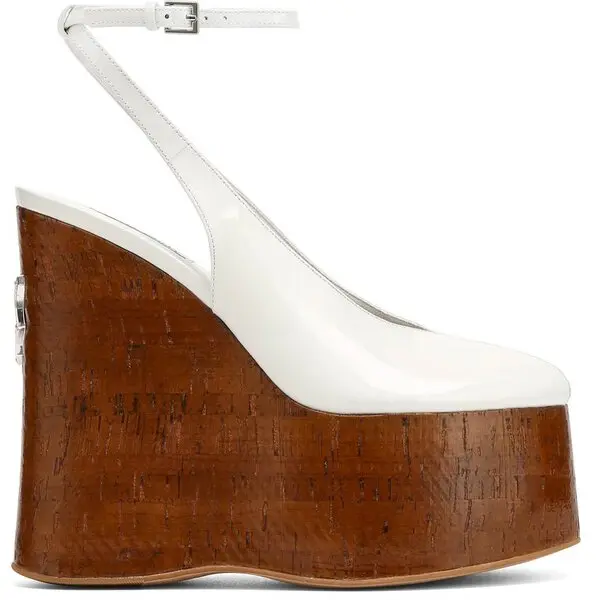 NAKED WOLFE Tansy Wedge - White