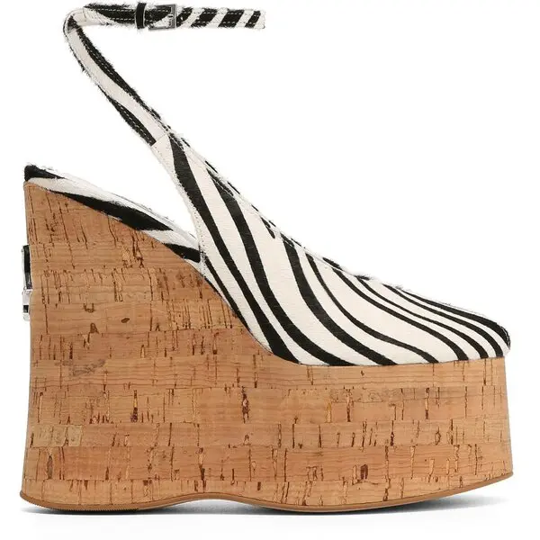 NAKED WOLFE Tansy Wedge - Zebra