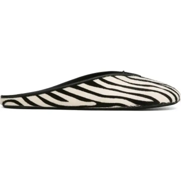 NAKED WOLFE Pippa Asymmetrical Ballet Flats - Zebra