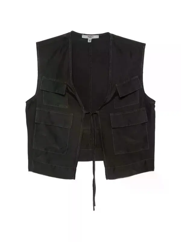 Barena Venezia Multi Pura Silk Vest - Black