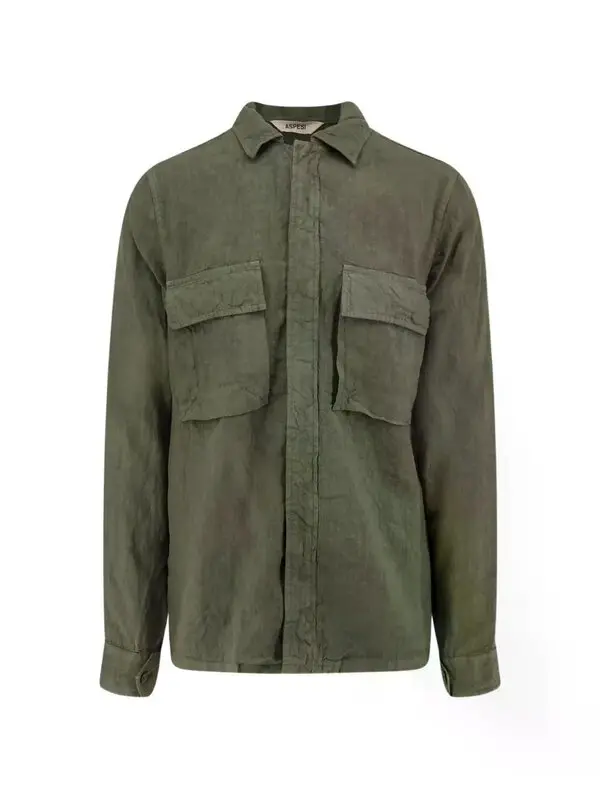 Aspesi Slub-texture Chest-pocket Shirt