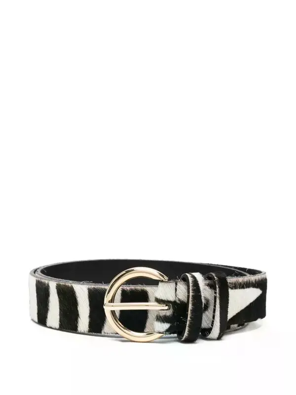 Max Mara Talbero Animal-print Belt - White