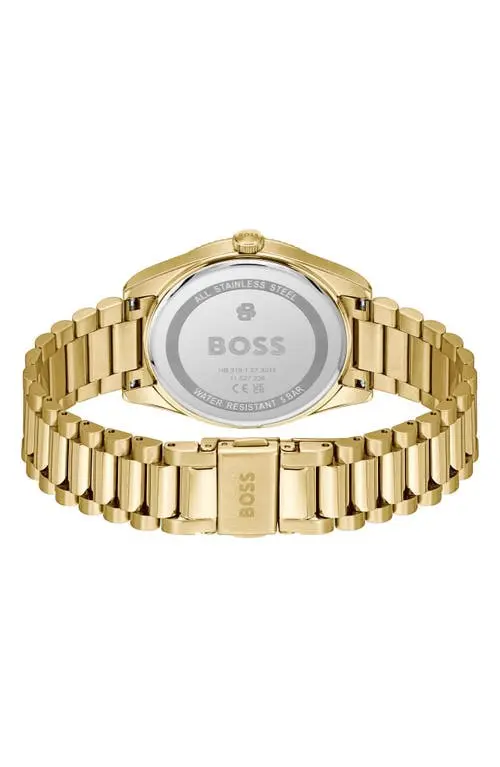 BOSS Goldtone Bracelet Watch - Black
