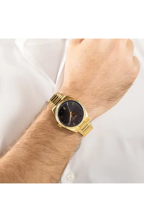 BOSS Goldtone Bracelet Watch - Black