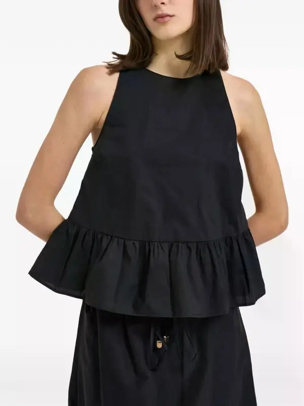 Liu Jo Ruffled Peplum Top - Black