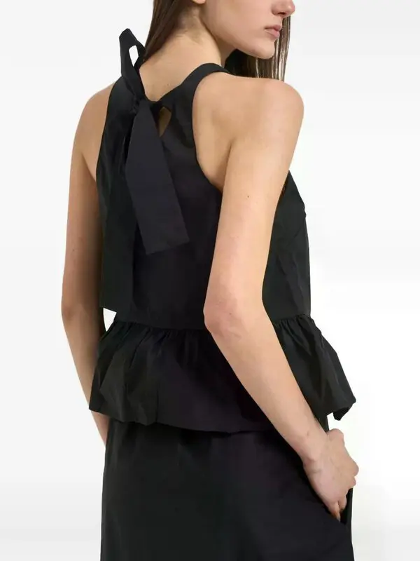 Liu Jo Ruffled Peplum Top - Black