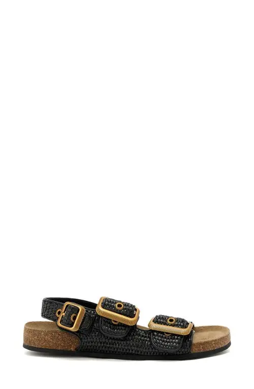 ALLSAINTS Staffa Woven Slingback Sandal - Black/black