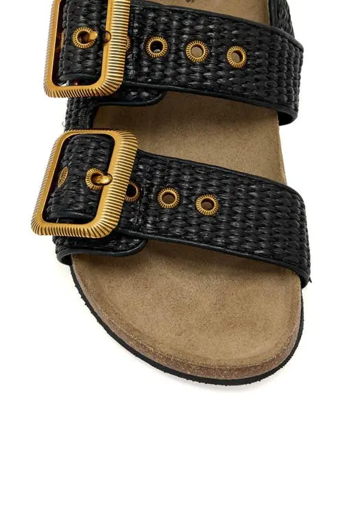 ALLSAINTS Staffa Woven Slingback Sandal - Black/black