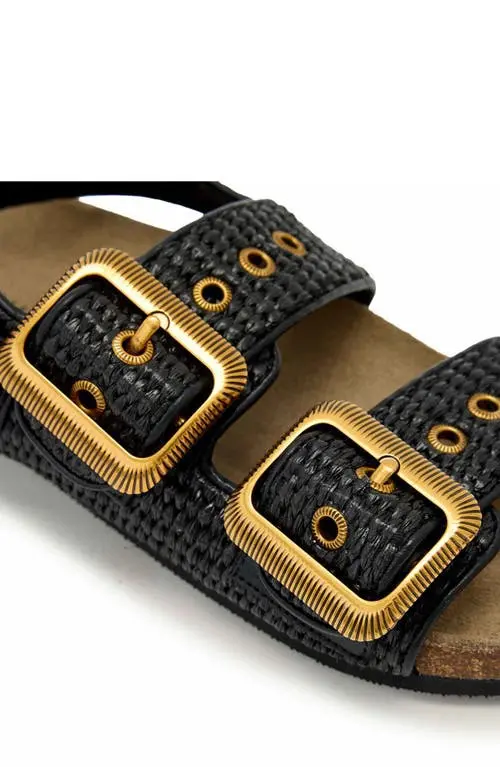 ALLSAINTS Staffa Woven Slingback Sandal - Black/black