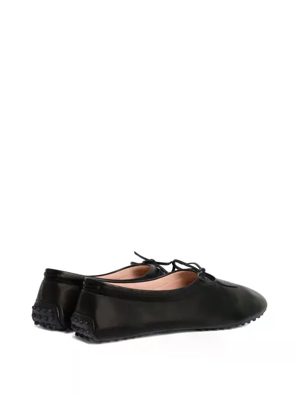 Alberta Ferretti Bow Ballet Flats - Black