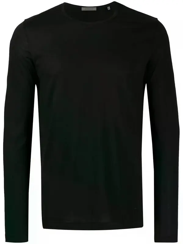 Corneliani Fitted Silk Sweatshirt - Black